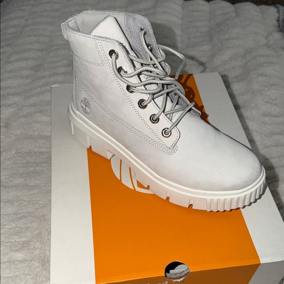 Timberland | Shoes | Timberland Light Gray Laceup Boots | Poshmark